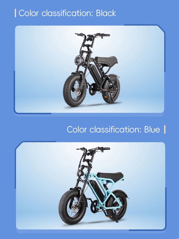 V20 Mini 250W 48V 16-Inch Fat Tire Electric Hybrid Bike