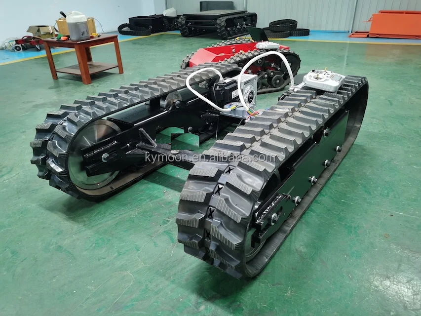 Robot Rubber Tracked Vehicle Rubber Crawler Vehicle Loading Weight ...