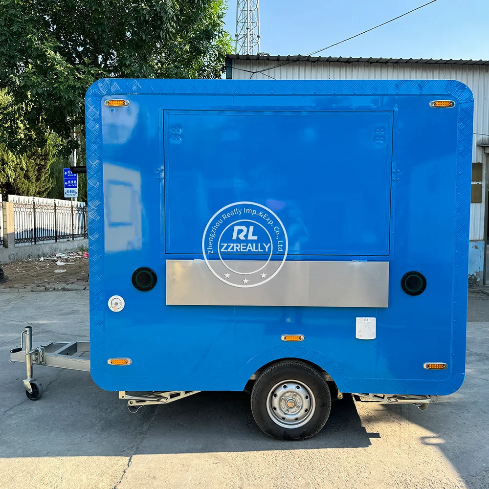 OEM Mobile Kitchen Trailer Bubble Tea Waffle Cart Hot Dog Stand Small ...