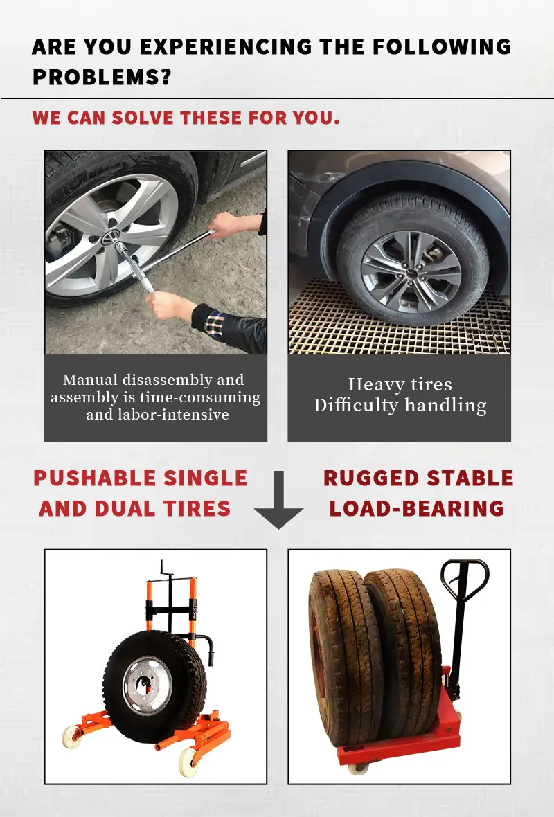 Tyre Forklift Puller Hydraulic Handler Truck Wheel Dolly With Wheel ...