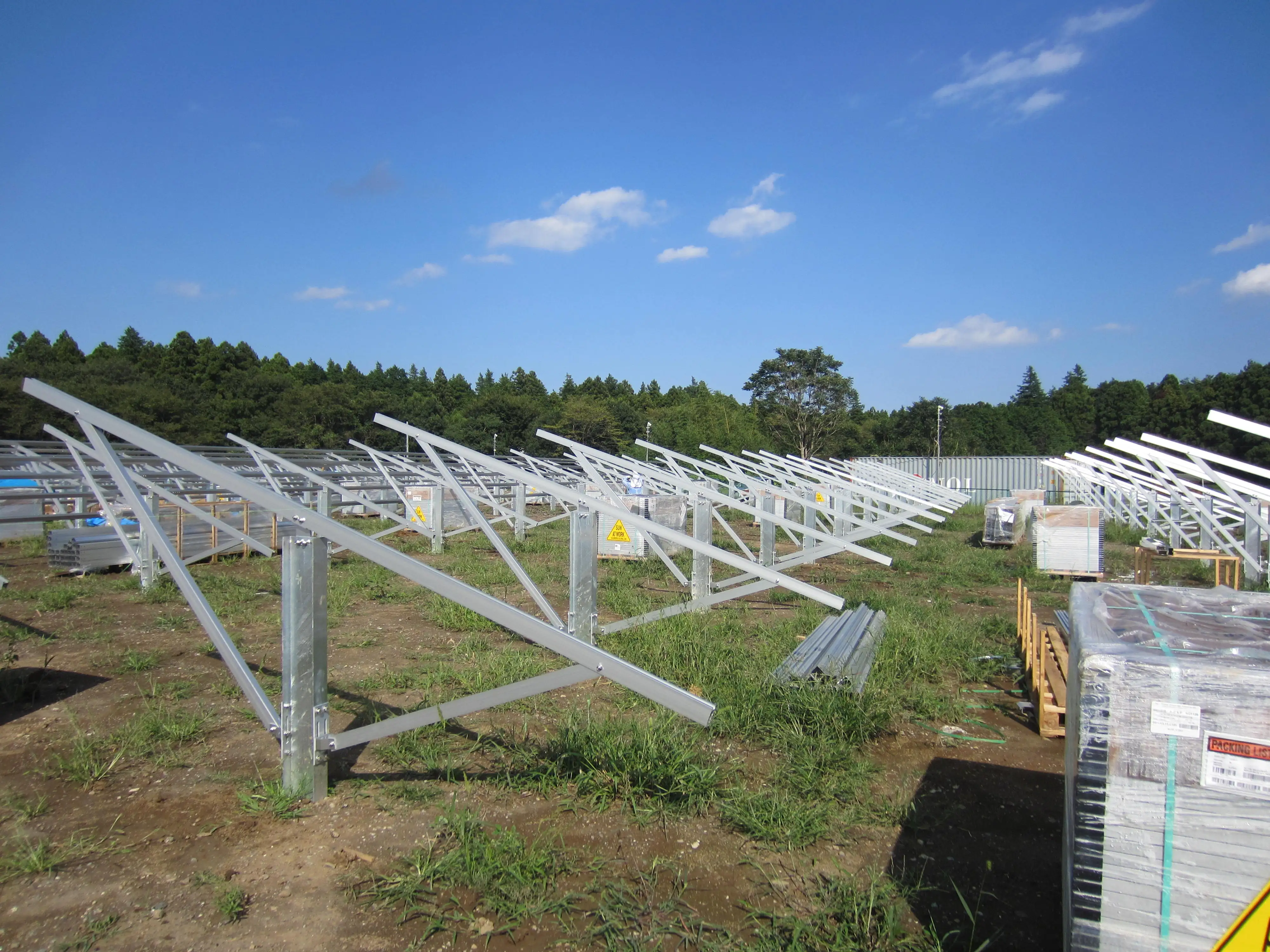 1MW 3MW Solar Power Farm Single Post Aluminum Ground Mounting Structure ...