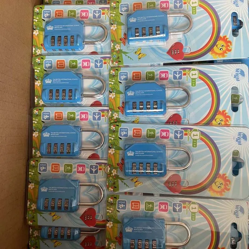 100pcs Custom Logo Wholesale Keyless Gym Sport Locker Safety Pad Lock ...