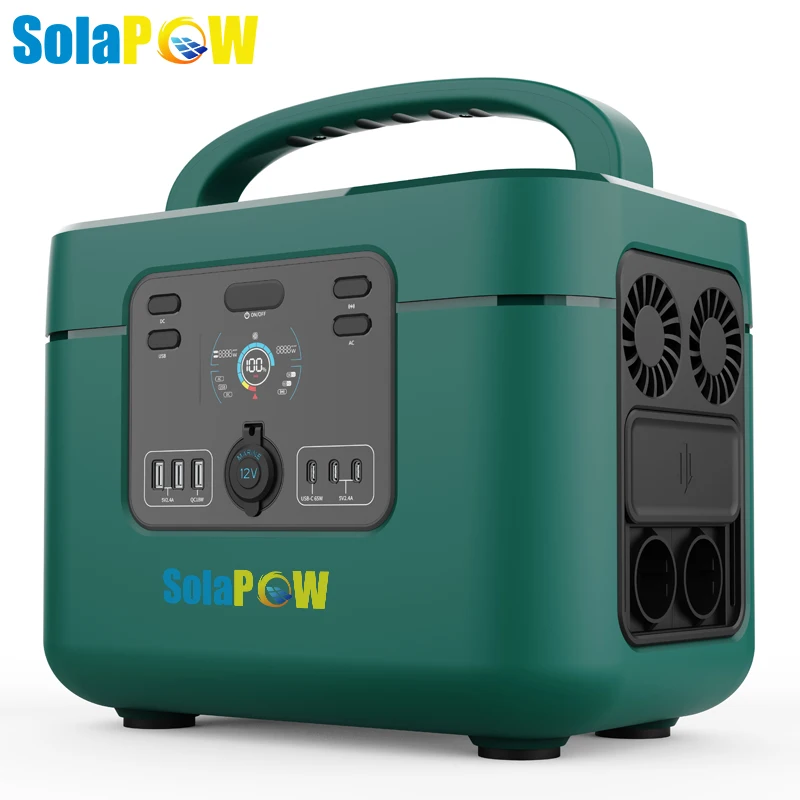 Battery Backup Ac1200w Portable Power Station For Camping Home Energy ...