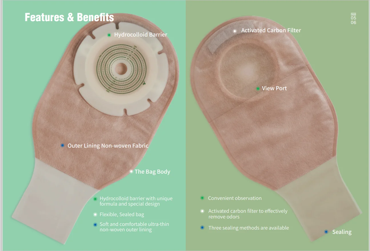 Colostomy Supplies Two Piece Ostomy Bag Drainable Pouches Colostomy Bag ...