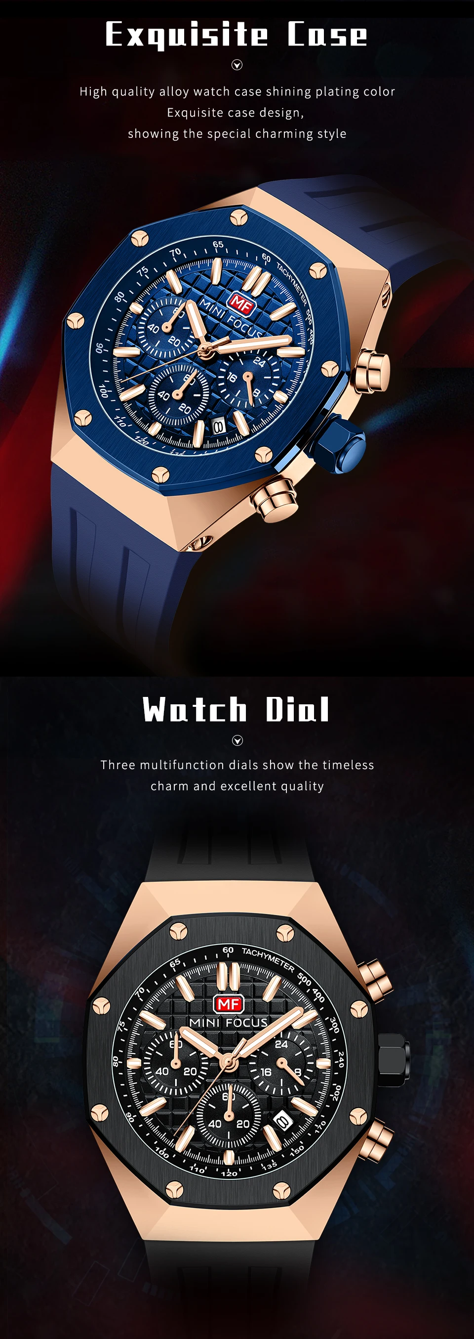 Mini Focus Luxury Sports Luminous Waterproof Men's Watches ...