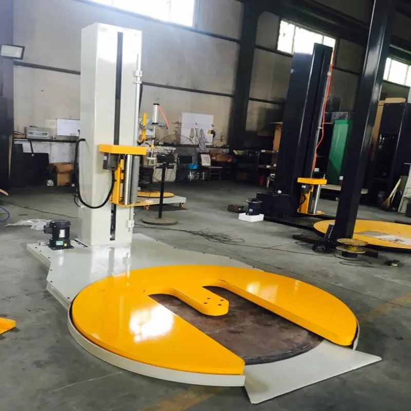 Rotary Arm Stretch Film Pallet Wrapping Machine With Ramp| Alibaba.com