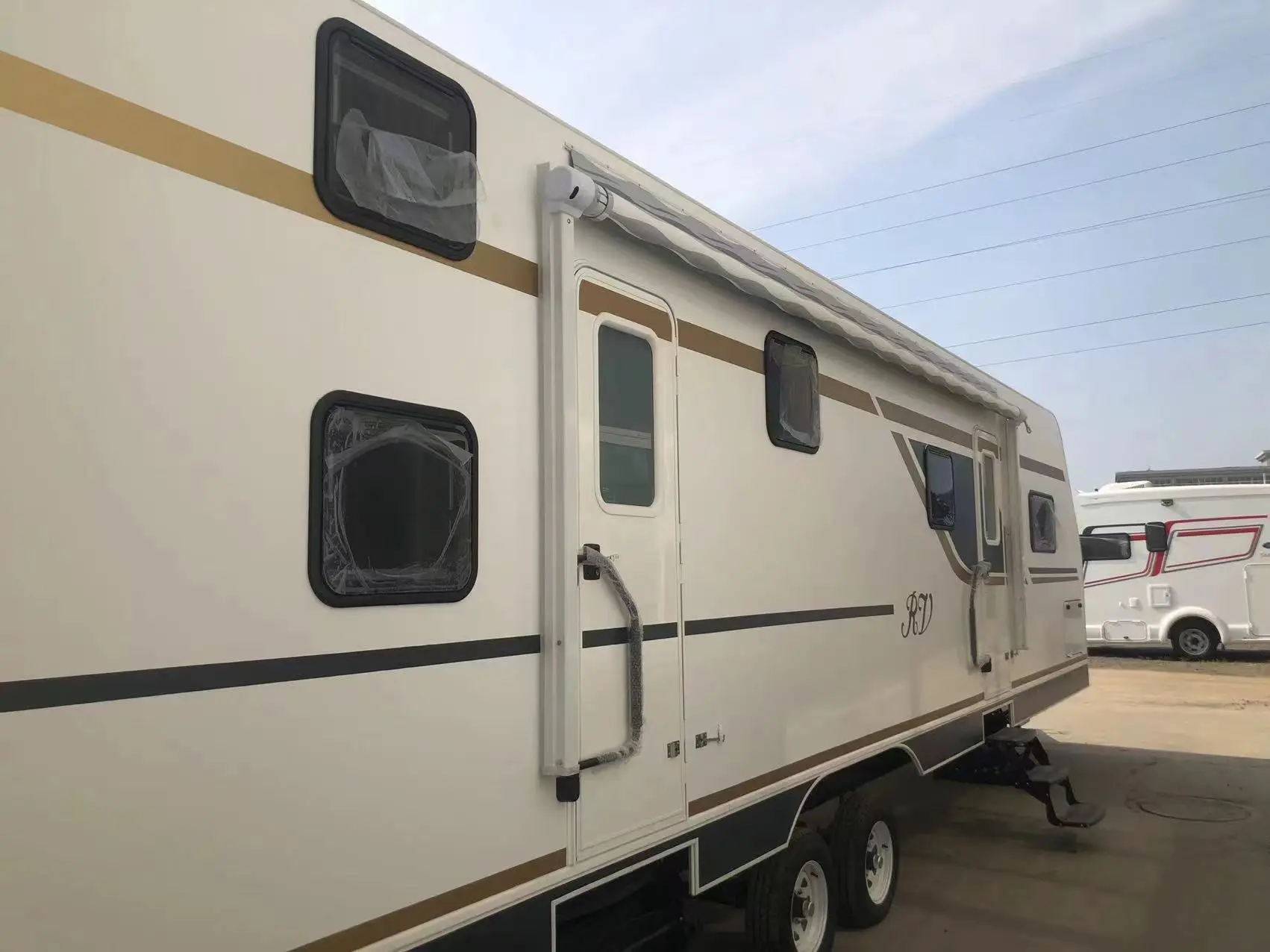 Soleflex B2 Electric Roll Out RV Awning for Caravan Trailer Motorhome ...