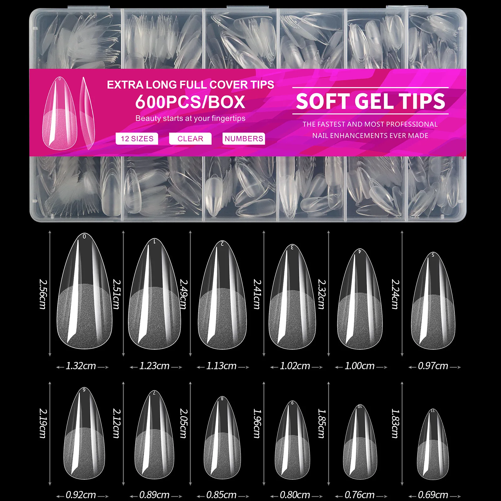 Extra Short Xxs Xs Coffin Almond Soft Gel Nail Tips Custom Logo ...