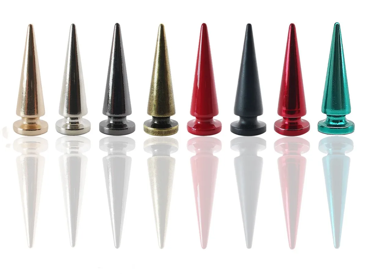 Custom Metal Brass Leather Brass For Punk Apparels Cone Rivet Spikes ...