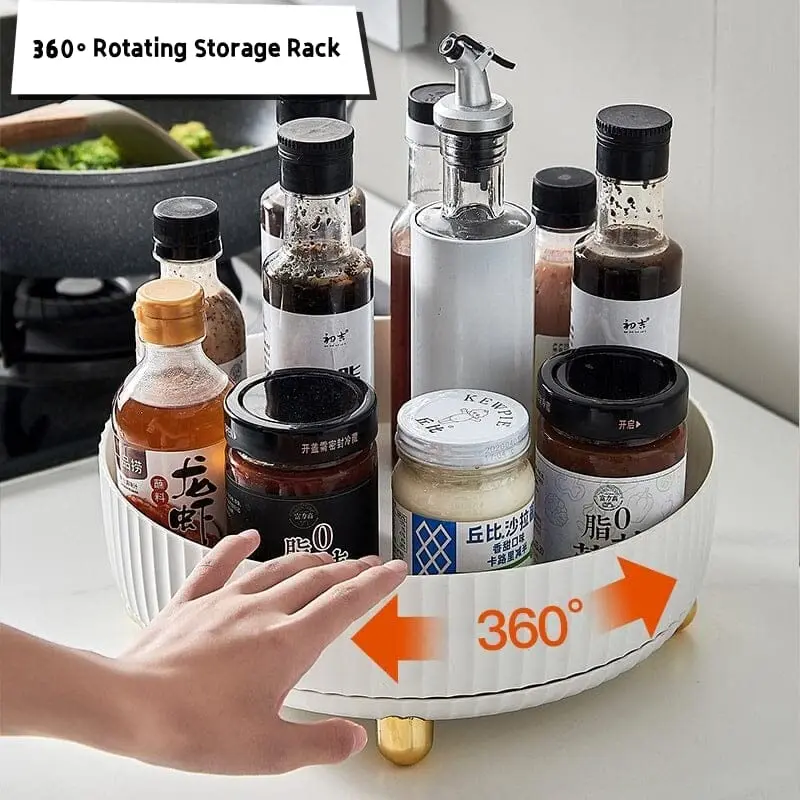 Lazy Susan Organizer - Efficient Rotating Storage Rack