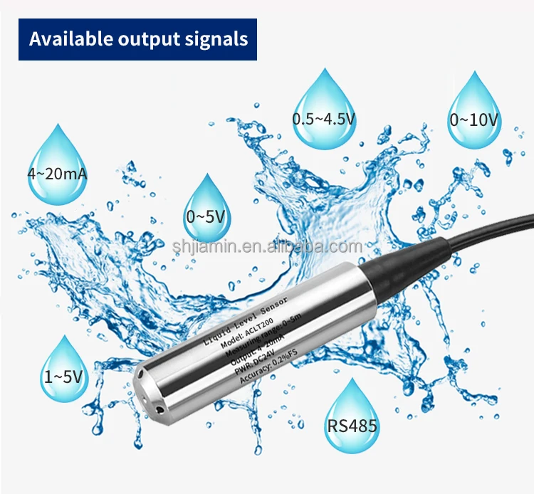 Hydrostatic Water River Level Sensor Rs485 Modbus Water tank Level ...