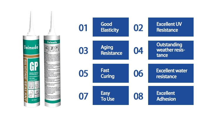 Wholesale Acid GP Silicone Sealant 300ML Waterproof Protection ...