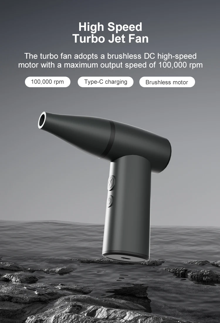 100000RPM Turbo Jet Fan - Efficient Dust Removal Tool
