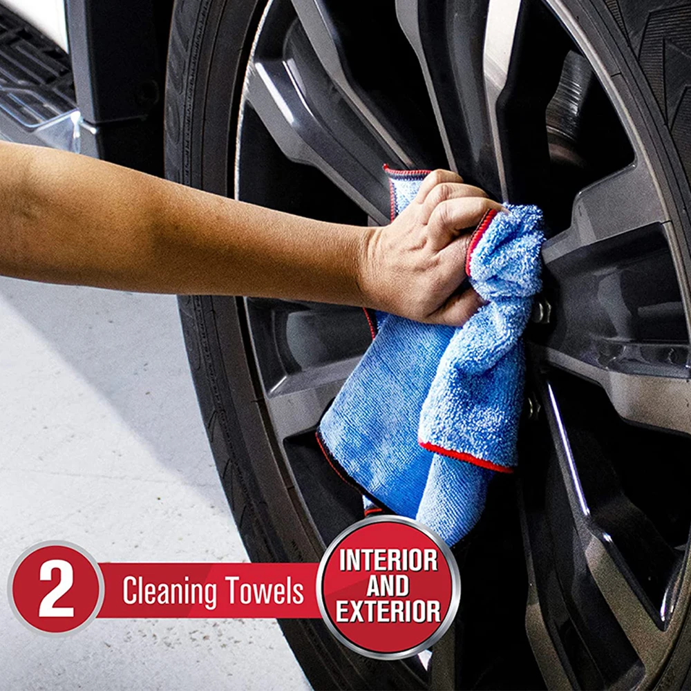 10-piece Set Car Wash Kit Microfiber Cloth Auto Towels Drying Car Towel ...