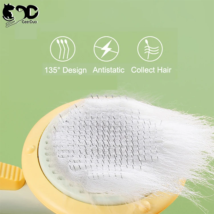 Ufo Design Self Cleaning Cat Dog Pet Hair Removal Comb Grooming Slicker ...