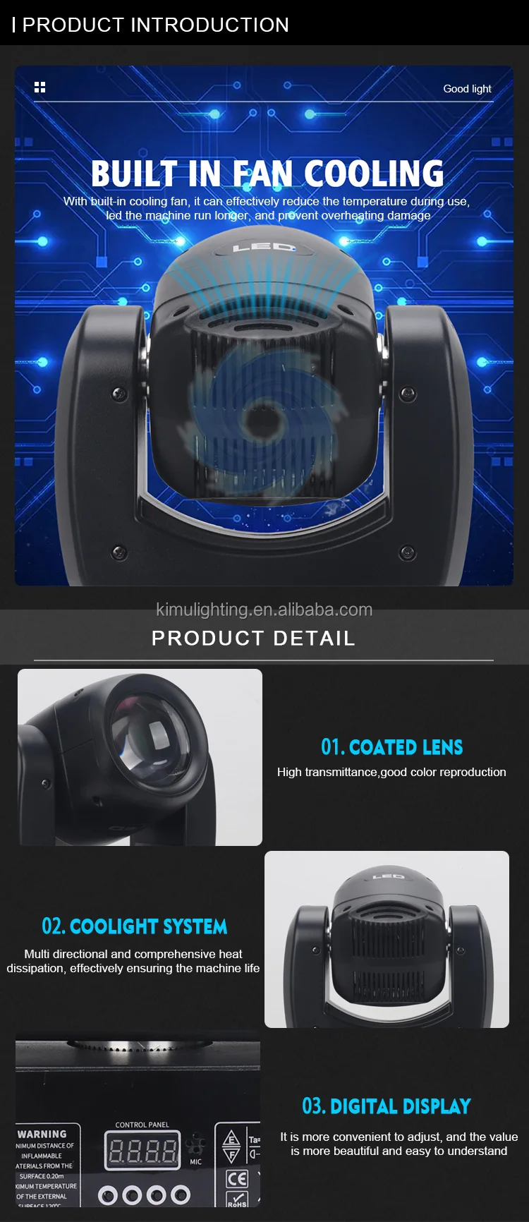 Lyre 100W LED Mini Sharpy Beam Moving Head for Stage Lighting