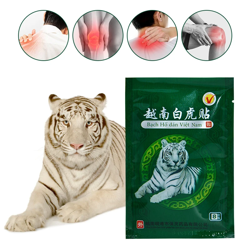 8 Pcs Vietnam White Tiger Pain Relieve Plaster Patch Meridians ...