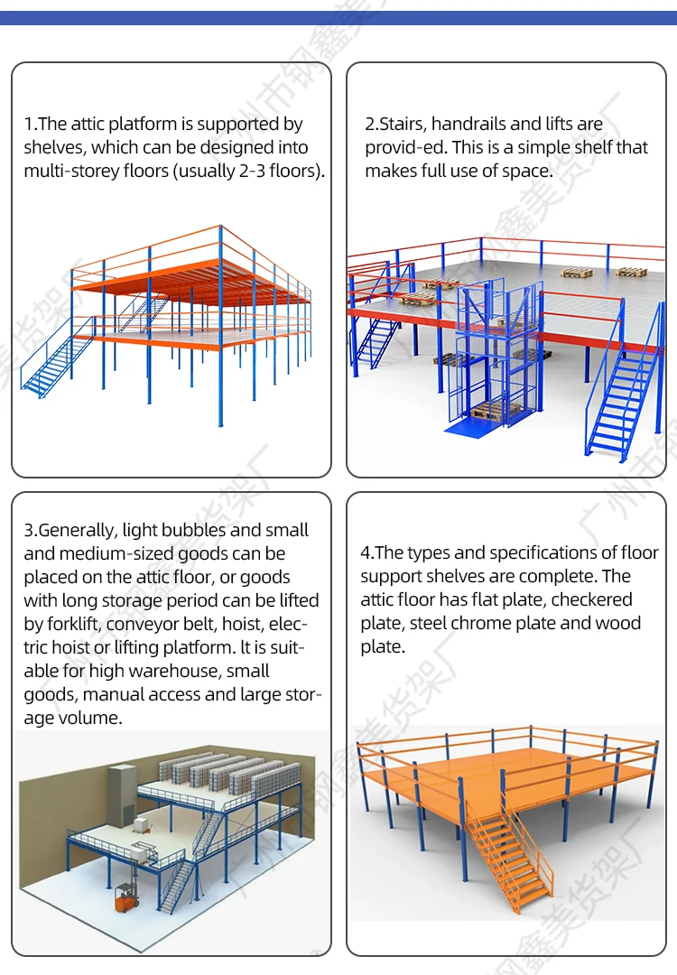Gxm Industrial Mezzanine Racking & Floor Rack For Warehouse Odm
