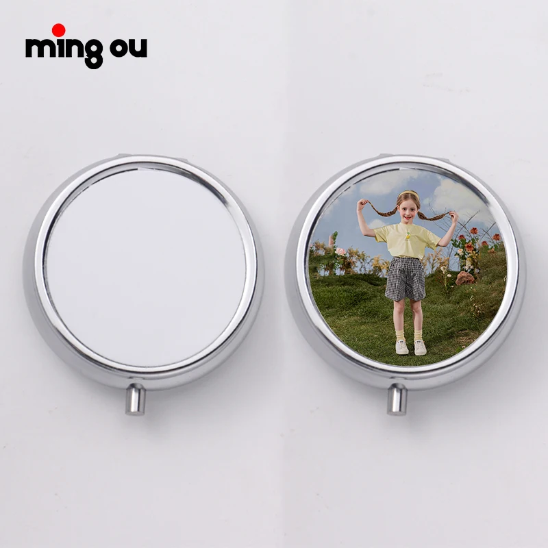 Round Sublimation Decorative Metal Pill Box - Durable & Stylish