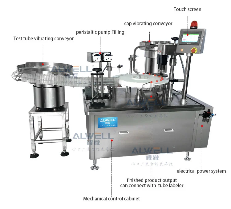 Medical Test Sample Tube Filling Capping Labeling Machine Automatic ...