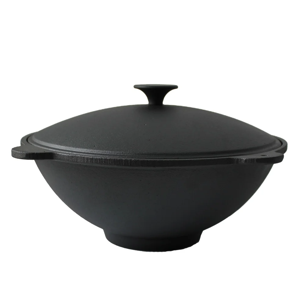 Heavy Duty Cast Iron 9L 12L 15L 20L Asian Kazan Cooking Pot Large ...