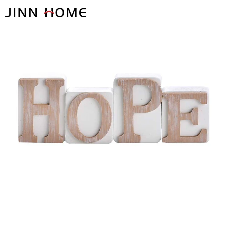 Rustic Freestanding Wood Word Decor Aqua Hanging Block Letters Mdf ...