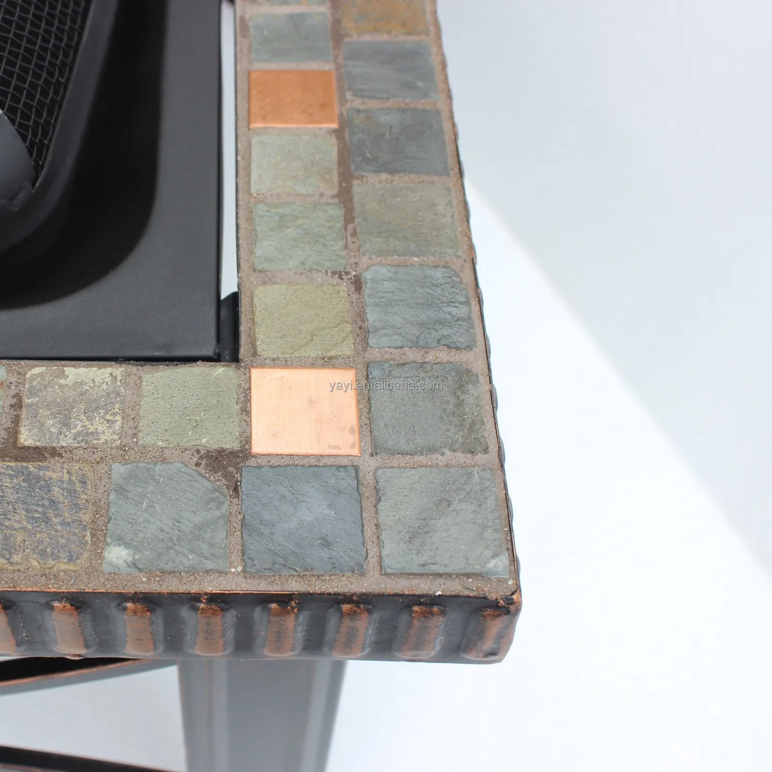 30inch Metal Wood Burning Garden Outdoor Natural Slate Wholesale Square ...