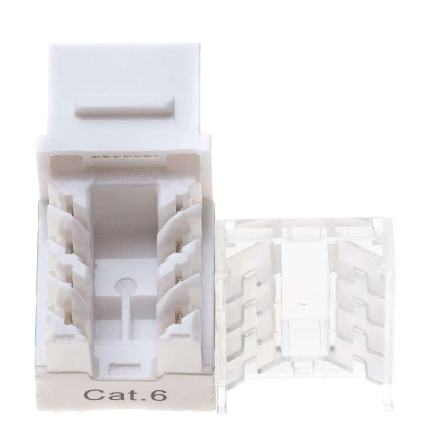 RJ45 Cat6/5e White Keystone Jack - Easy Speed Termination