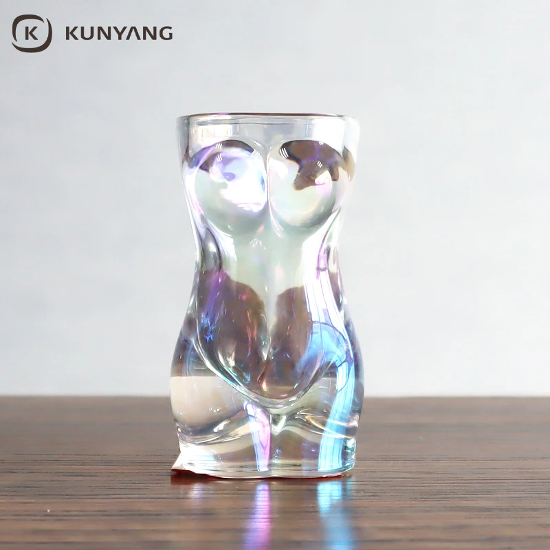 Wholesale Custom Sexy Lady Body Shape Electroplated Iridescent Shot ...