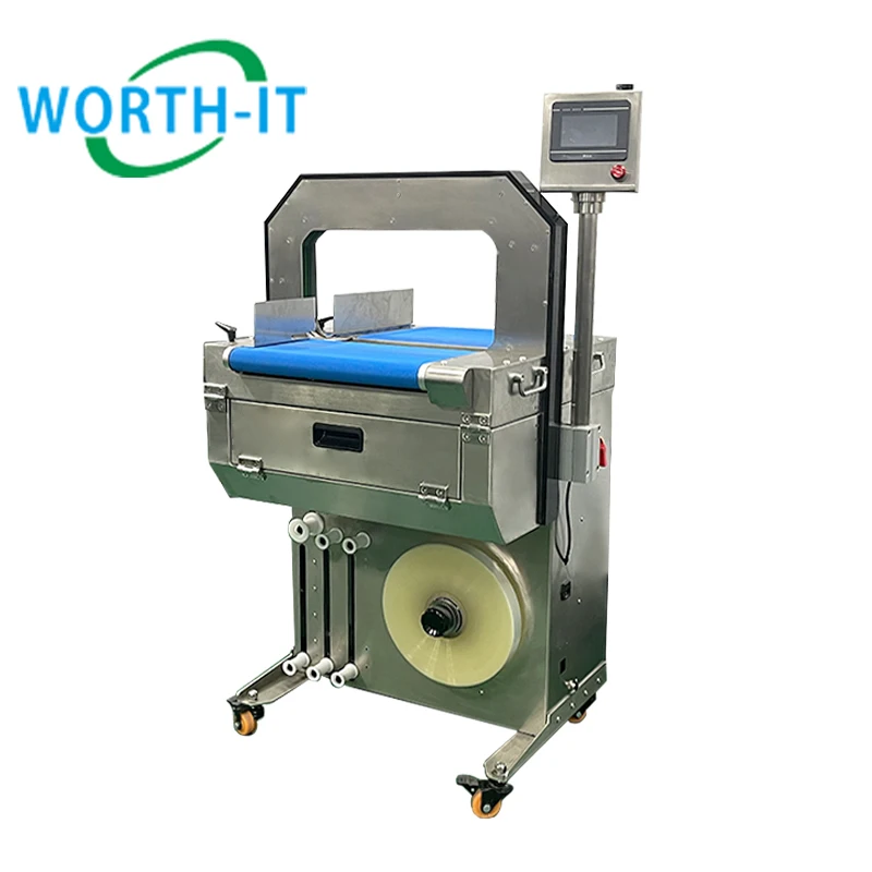 Auto Banding Cake Bread Food Wrapping Belt Conveyor