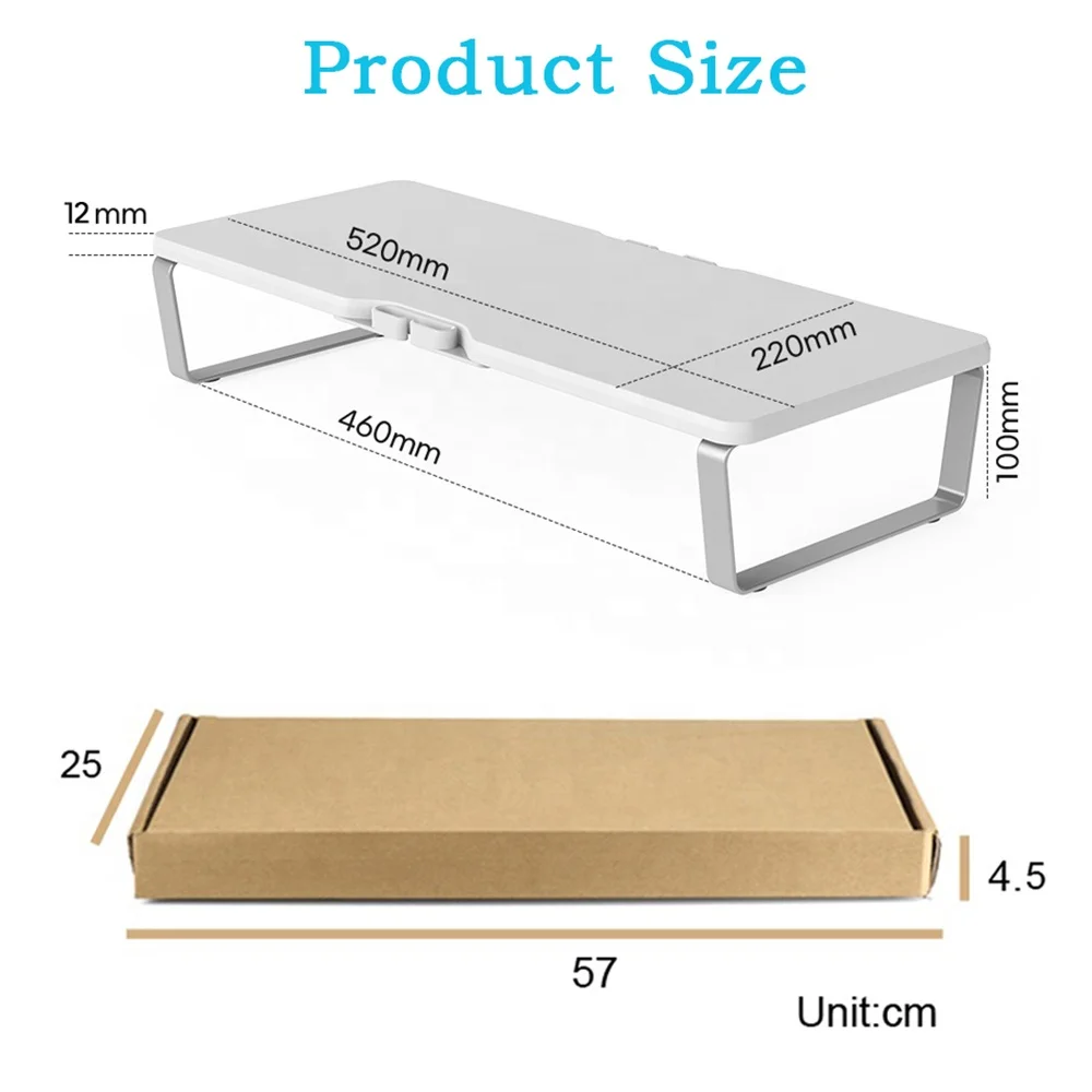 Usb Monitor Stand Riser Usb Tabletop Desk - Buy Tabletop Desk,Usb ...