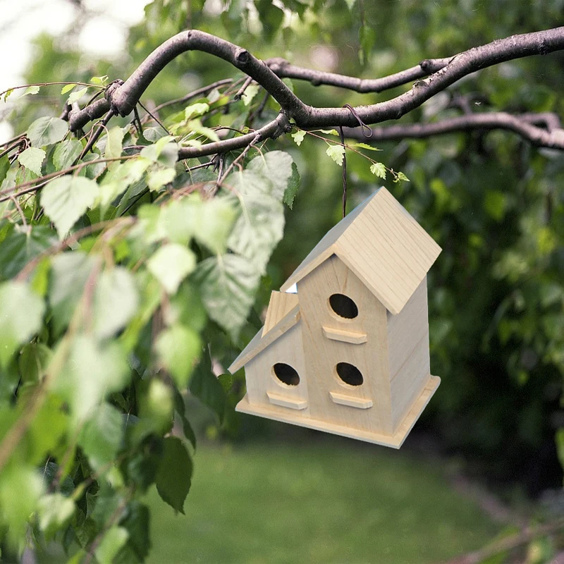 Wildmx Custom Outdoor Bird Houses Natural Wooden Bird Hut Clearance ...