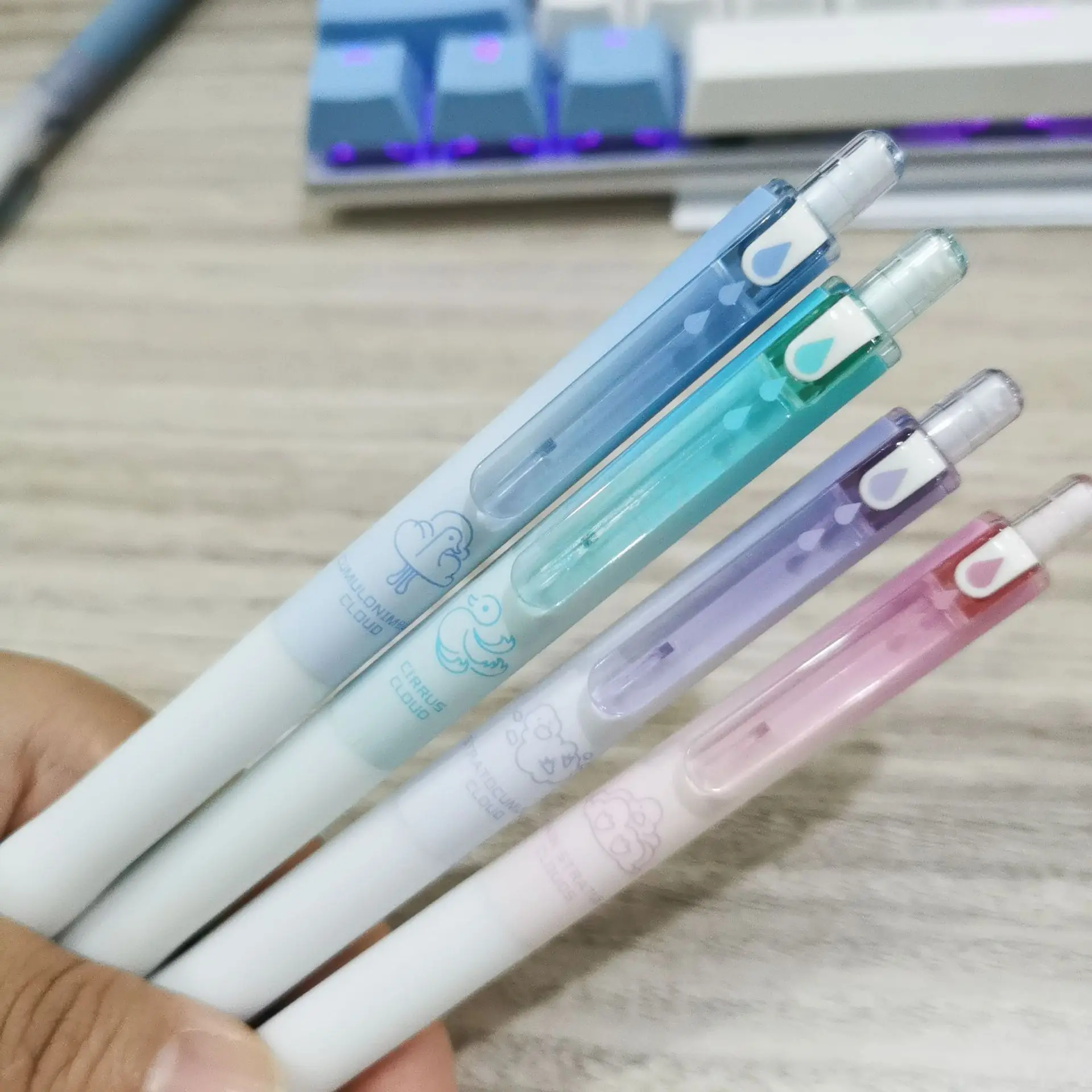 Simple Cartoon Cute Rain Duck Gel Pen Creative Student Anti Slip ...