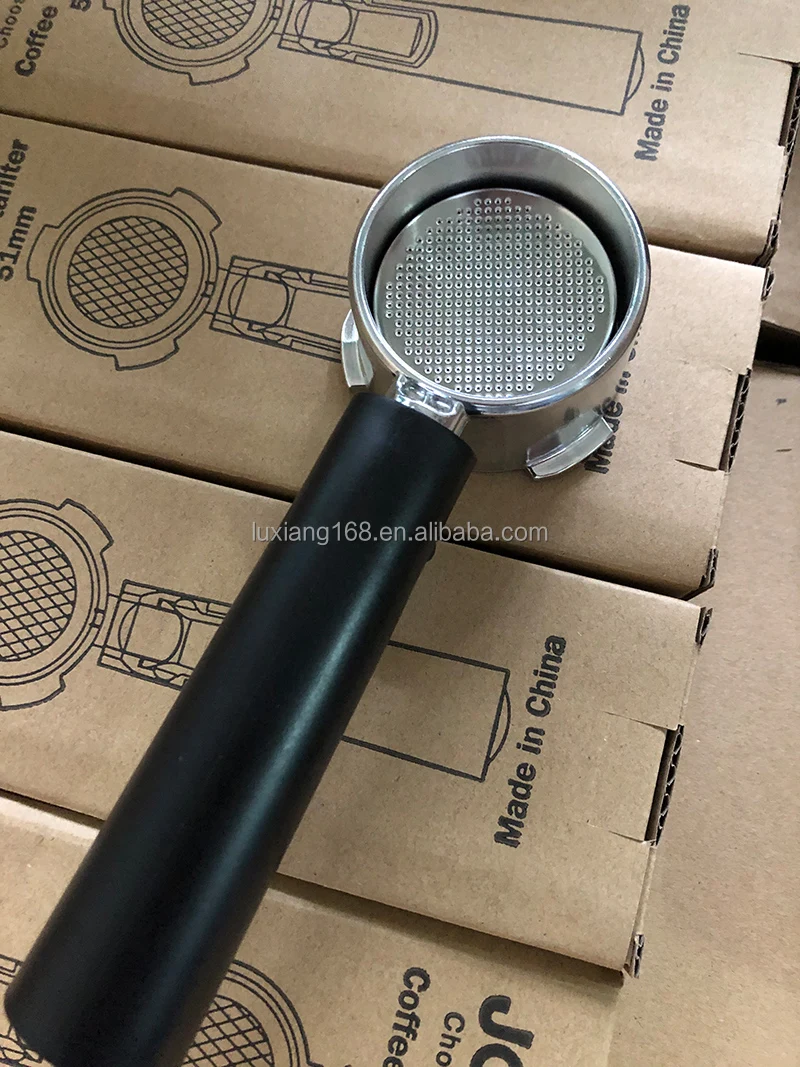 Espresso Coffee Bottomless Portafilter 51mm Stainless Steel Homix ...