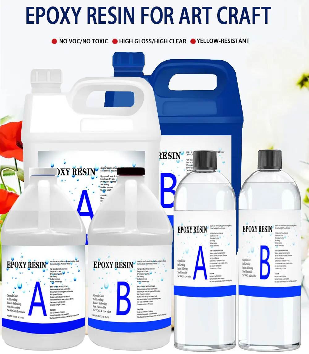 Crystal Clear 1:1 Resin Epoxy for DIY Crafts & Table Coating