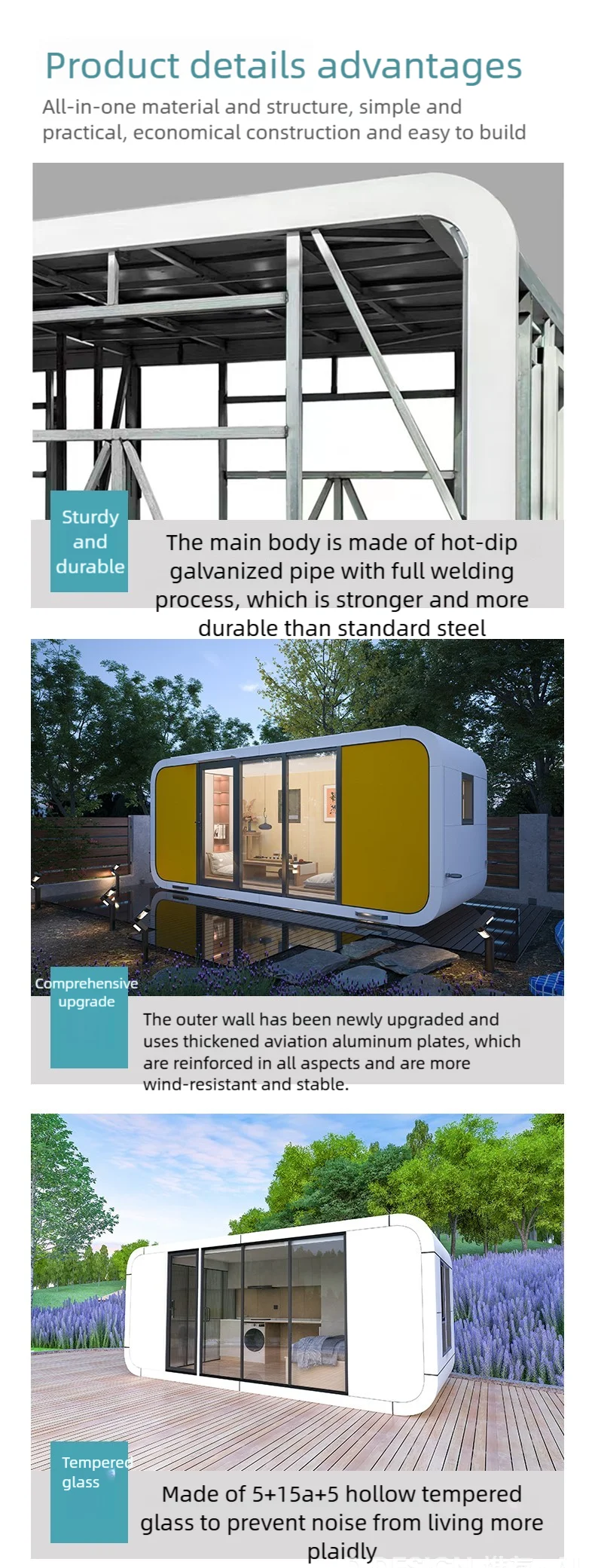 Prefab Modular Office Cabin - Soundproof Workspace with AC & High Speed ...