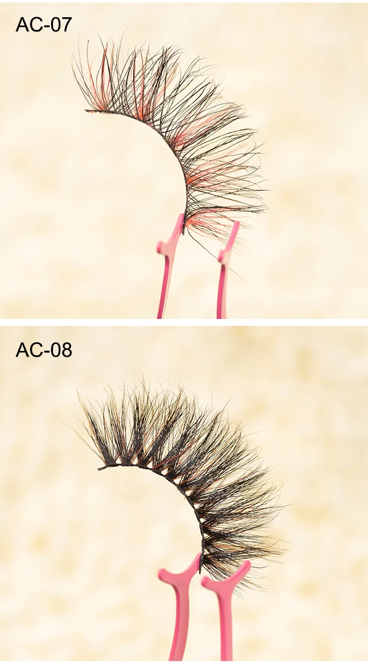 Wholesale Multi Color 3d Full Strips Mink Eyelash Lashes3d Colored ...