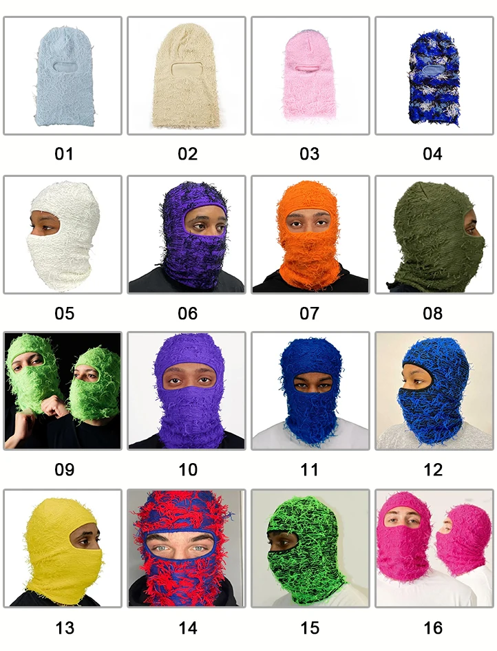 Wholesale Custom Distressed Fuzzy Grassy One Hole Yeat Shiesty Kagoul ...