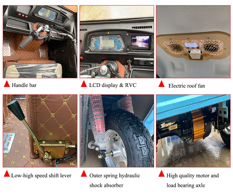 Simple Style Fully Enclosed Electric Three-Wheeled Passenger Rickshaw