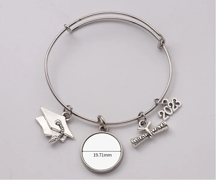 Wholesale Factory 2023 Sublimation Blank Graduation Bracelet Zinic ...