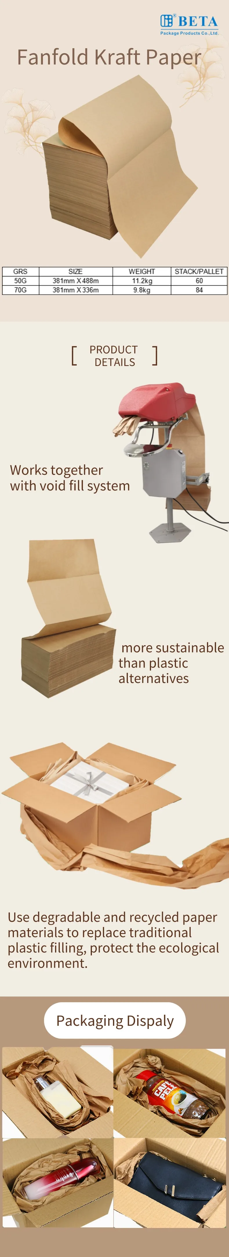 High Productivity Box Filling Material Package Cushion Eco Friendly ...