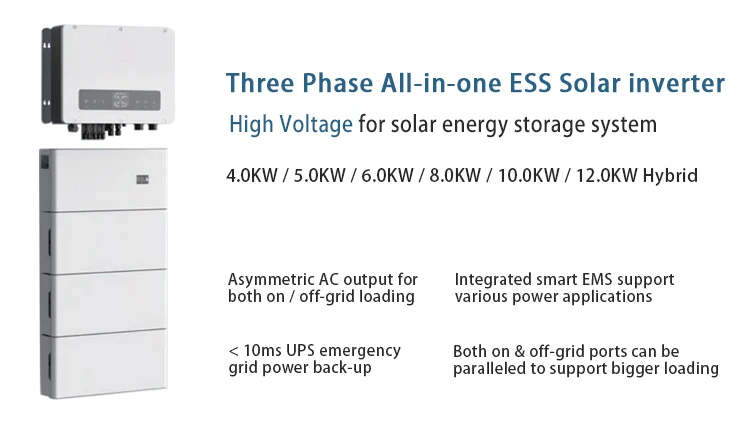 Three Phase All-in-one ESS Solar Hybrid Inverter for Solar Energy ...