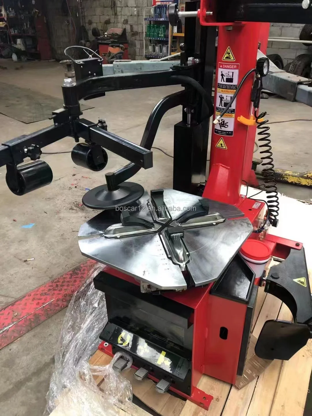 Full Automatic 24" Lean Back Tire Changer & Tire Balancer Combo Swing ...