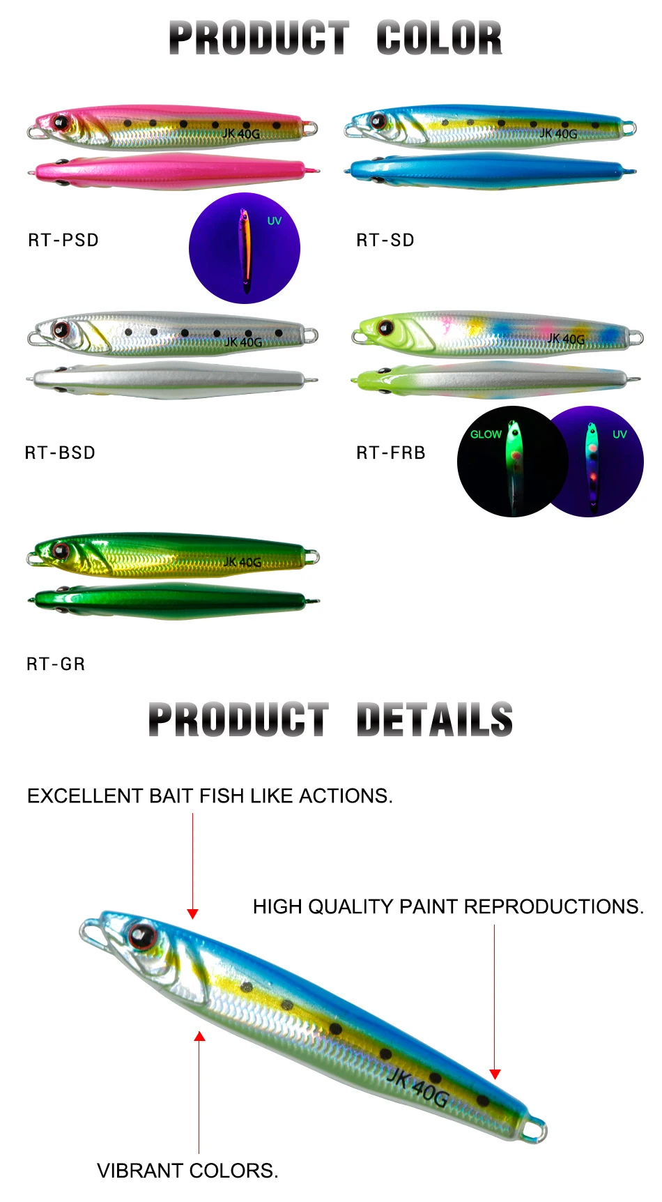 JK RT Raptor Jig - Durable Metal Lures for All Fishing