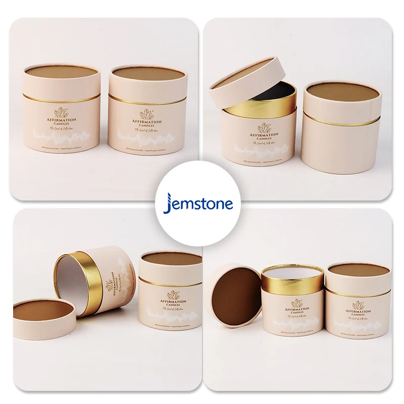 Empty Custom Round Box Packaging Biodegradable Candle Paper Tube Packaging With Logo - Buy ...