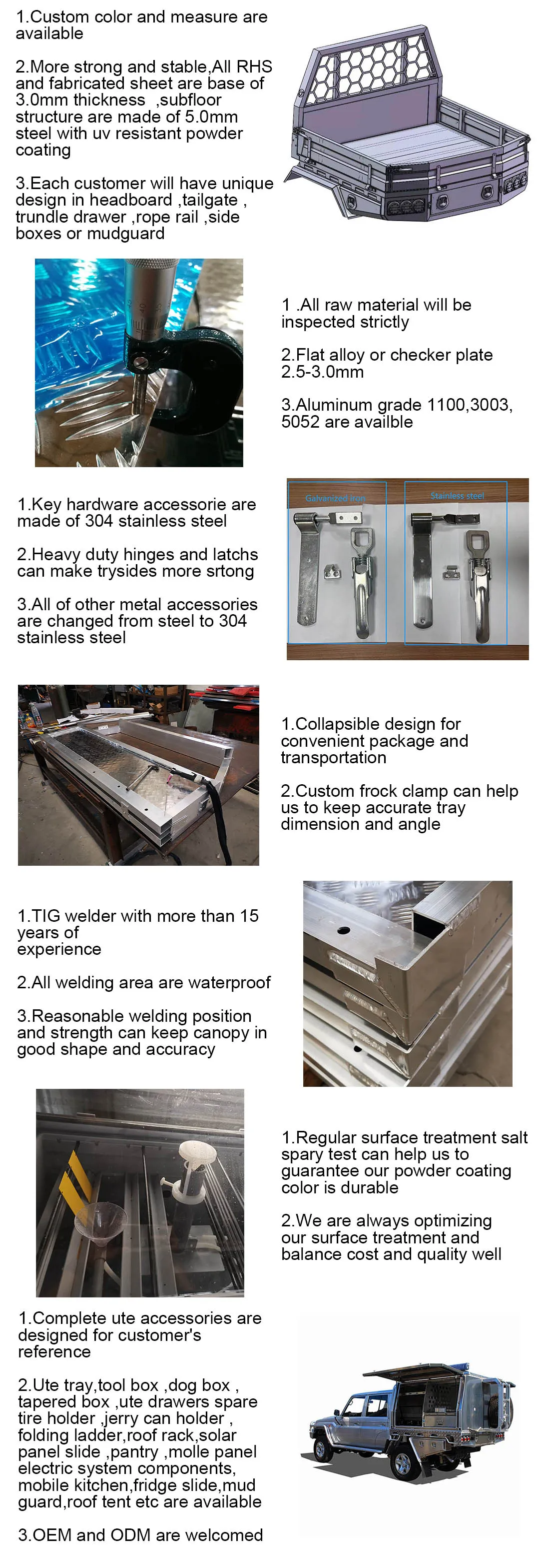 1800*1800mm Aluminum Ute Tray with Powdercoat & Trundle Drawer