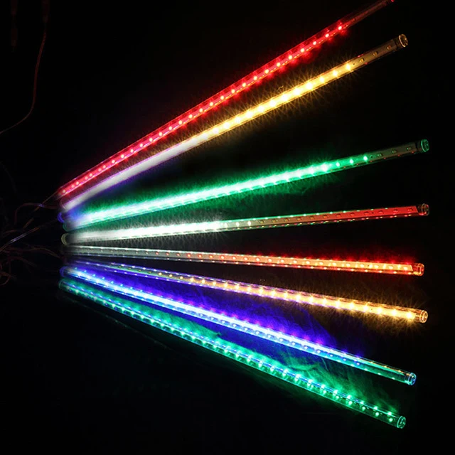 Led Rain Light Meteor Tube Shower Rain String 30cm Icicle Light Wedding ...