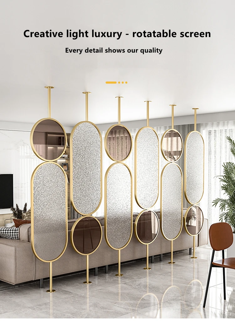 Nordic Minimalist Screen Partition Design - Tempered Glass