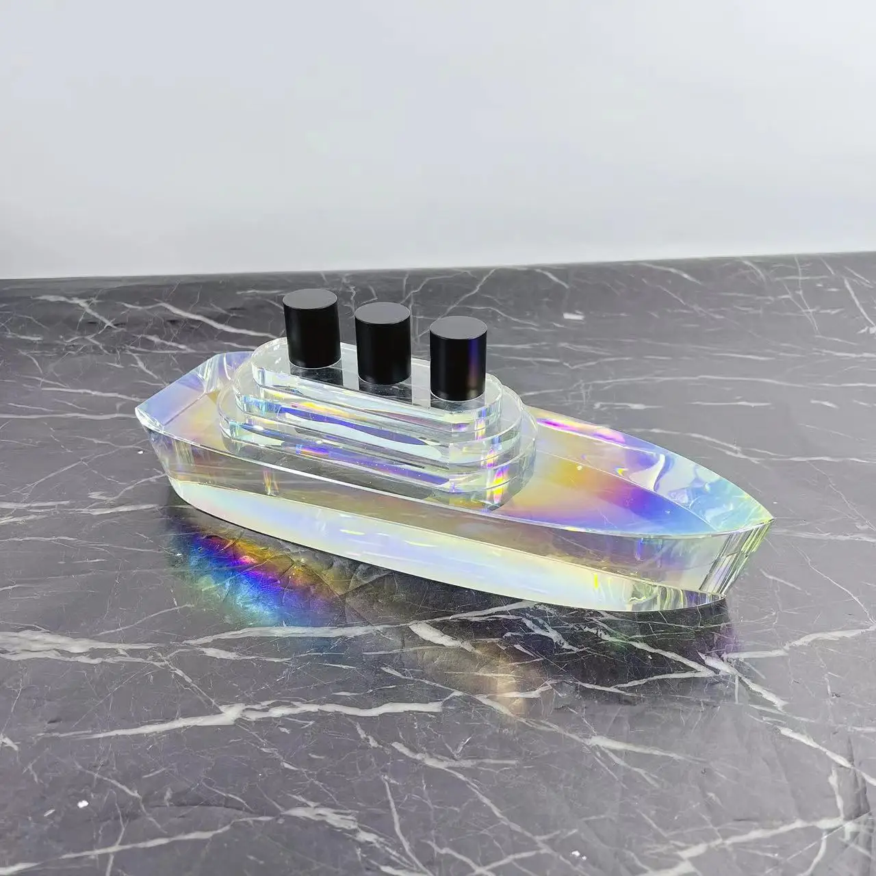 Luxury Crystal Ship Model - Perfect for Indoor Party Decor