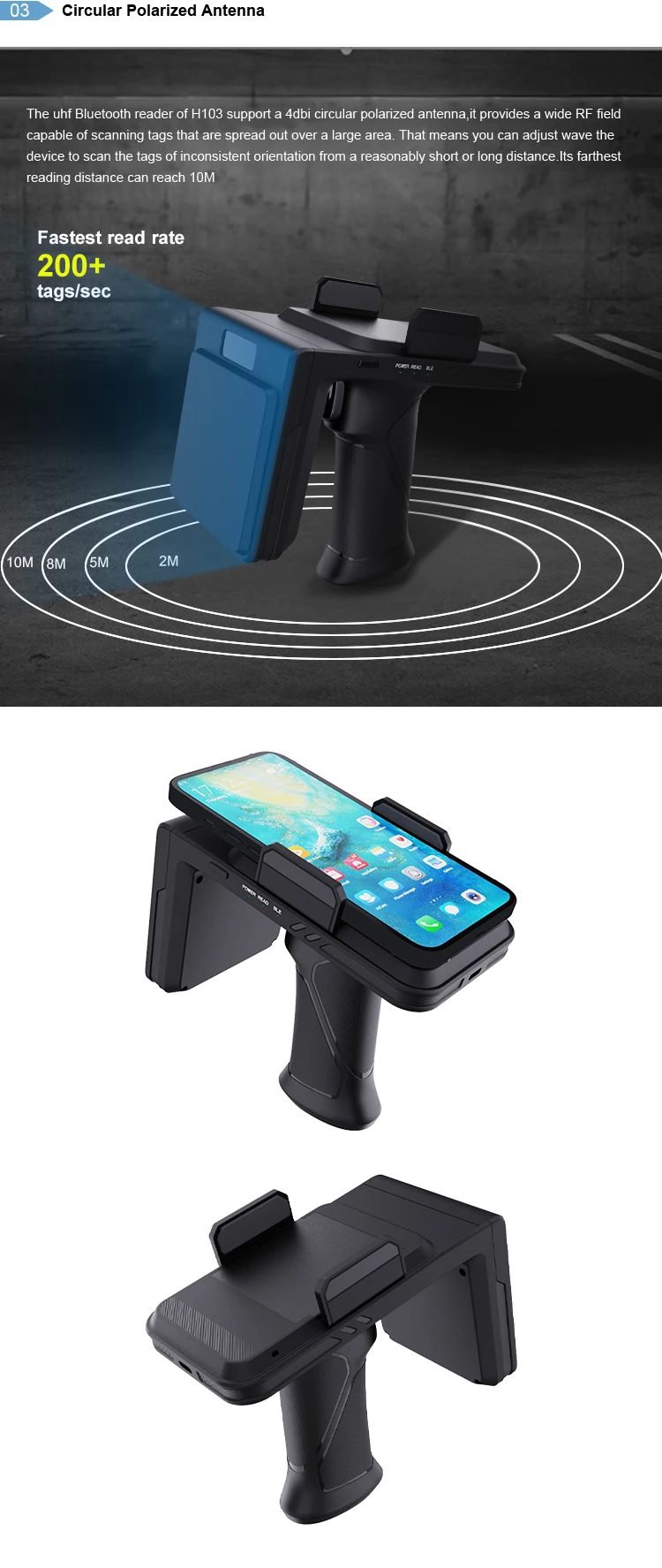 Chafon Long Range Bluetooth Rfid Reader For Inventory Management ...